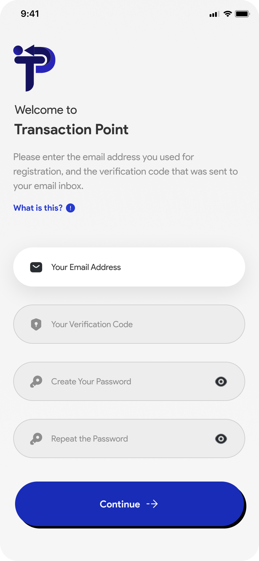 Homepage | Transaction Point App